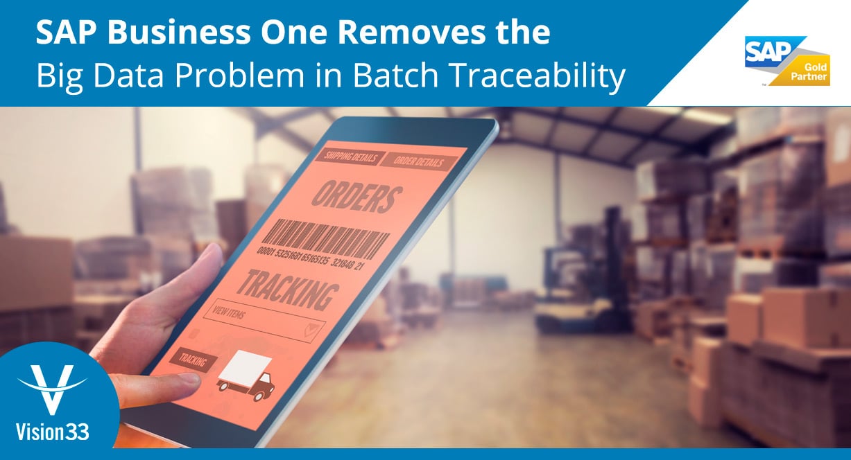 SAP Business One Removes the Big Data Problem in Batch Traceability