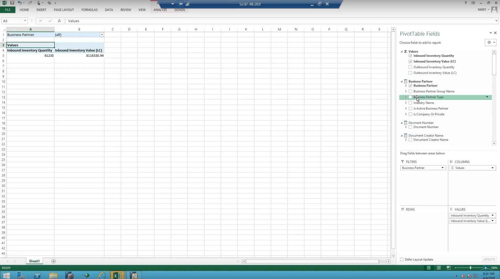 How to Work with Excel and Interactive Analysis in SAP HANA