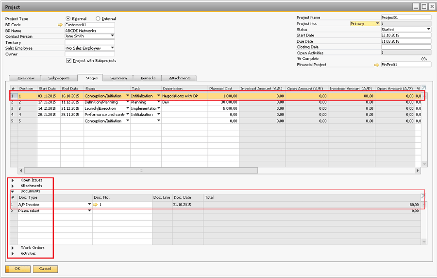 The Updated Project Management Feature for SAP Business One 9.2